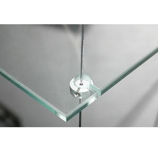 Triple Shelf Glass Shelving Kit with Toughened Glass White Light Display